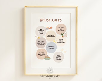 Family House Rules Printable PDF - Etsy