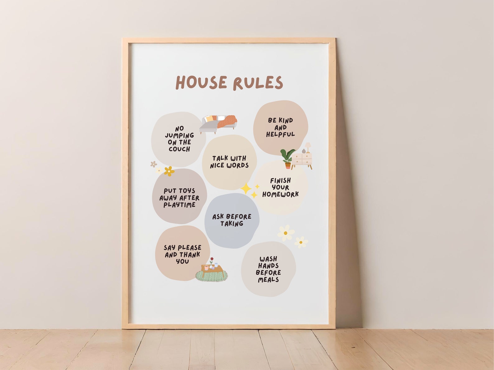 House Rules for Kids Printable Family House Rules Dos and Dont for Kids ...