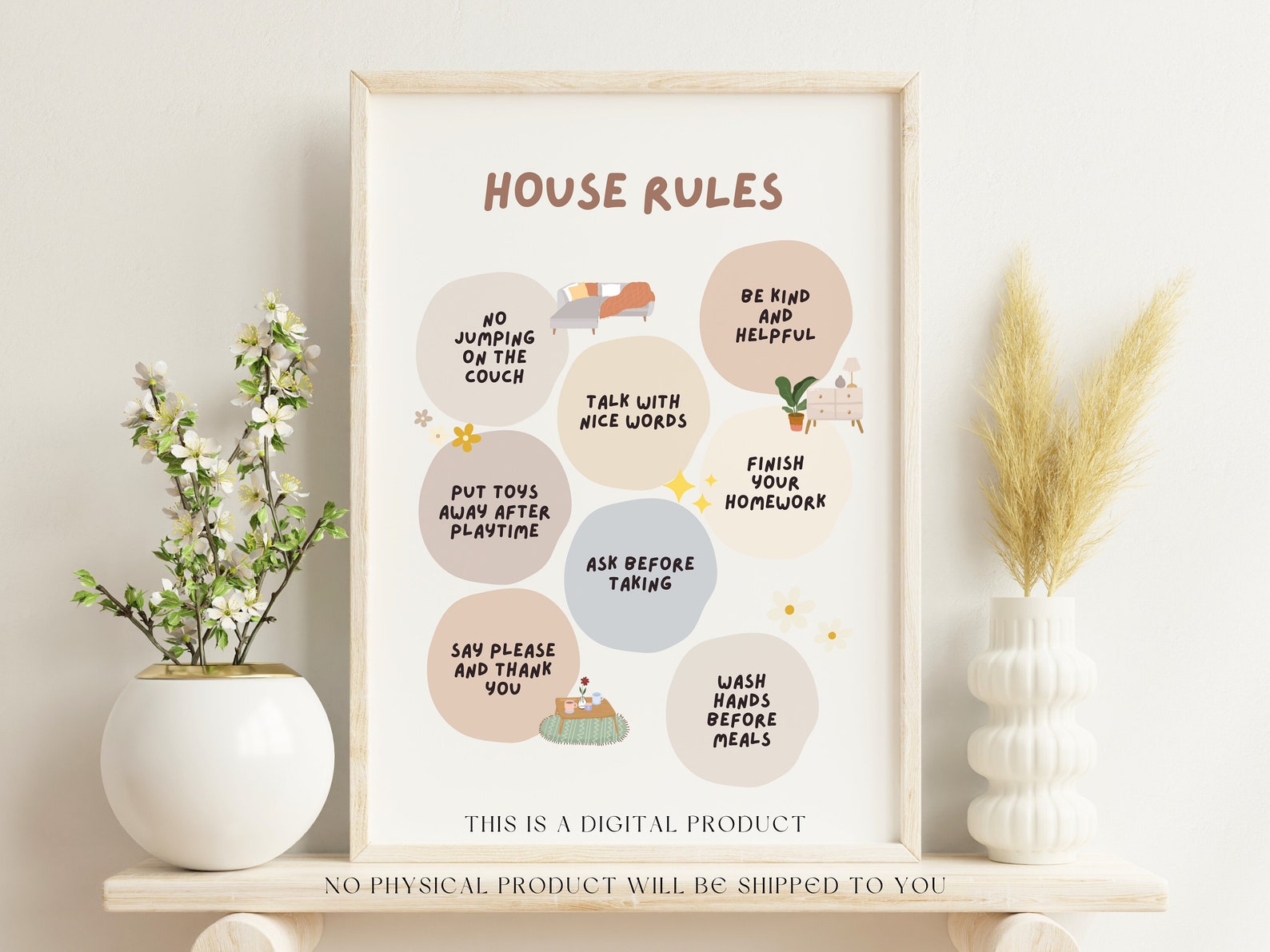 House Rules for Kids Printable Family House Rules Dos and Dont for Kids ...