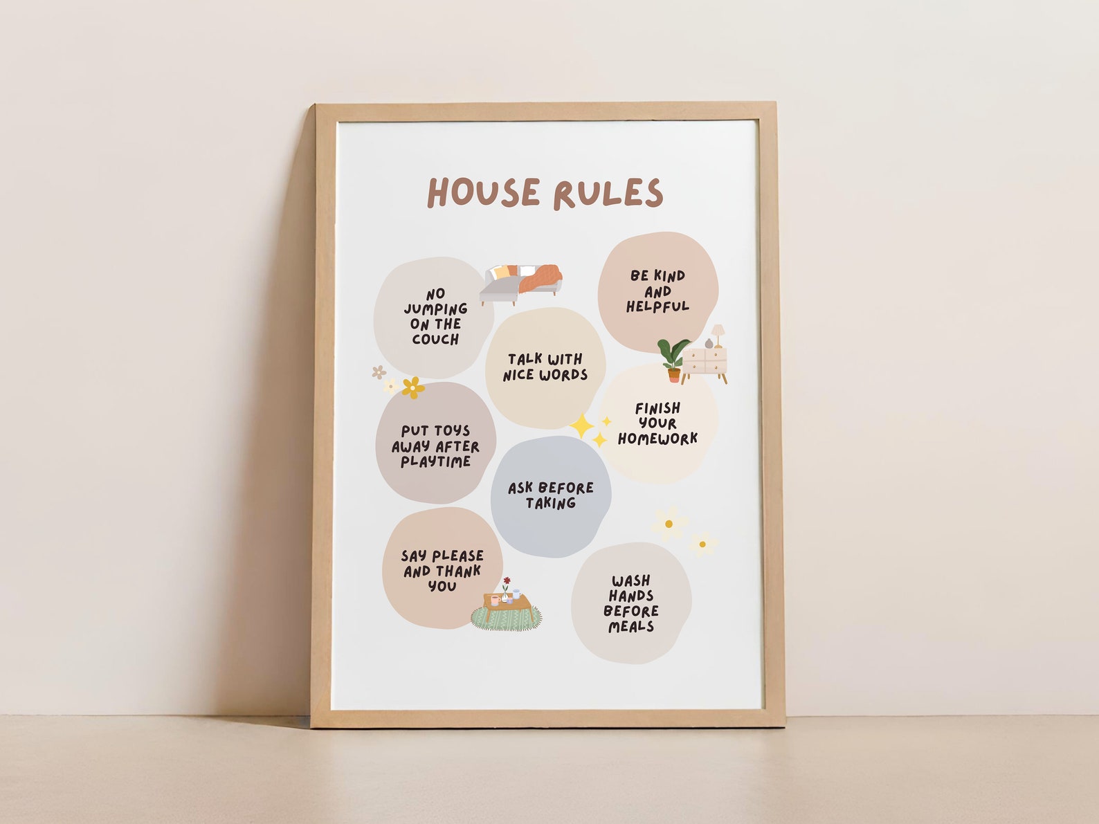 House Rules for Kids Printable Family House Rules Dos and Dont for Kids ...