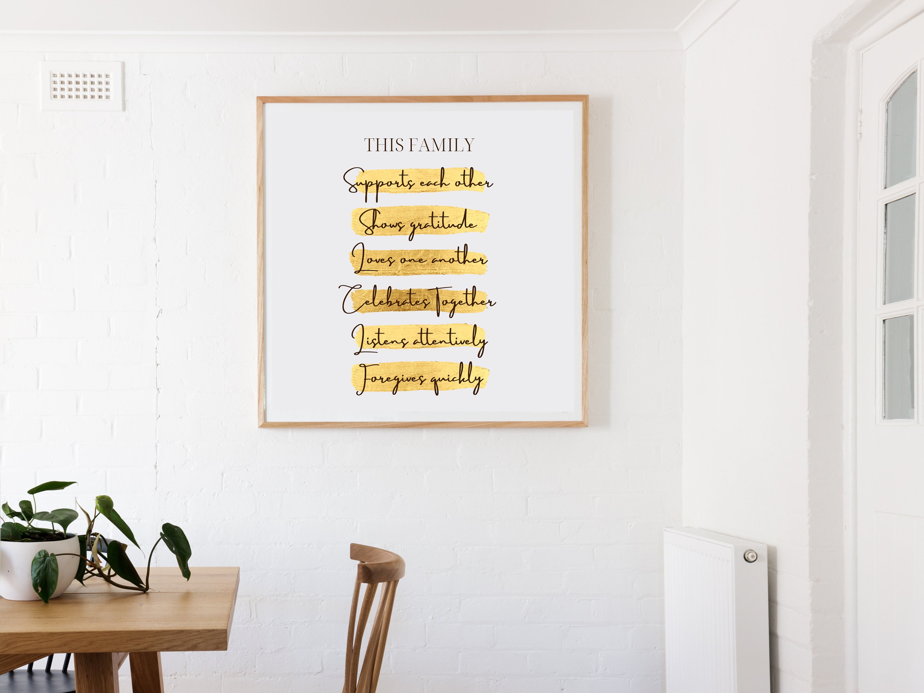 Family Value Poster This Family Print Family Mission Statement Family ...