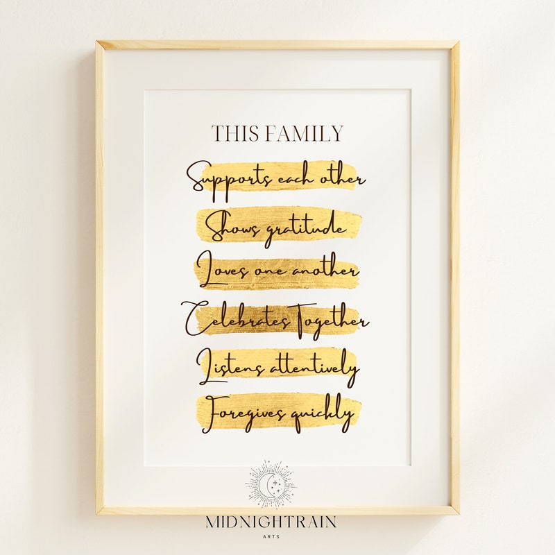 Family Values Sign - Etsy