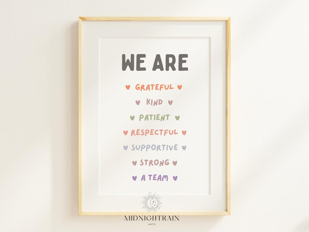 Family Affirmations We Are Print Daily Affirmations Wall Art Family ...