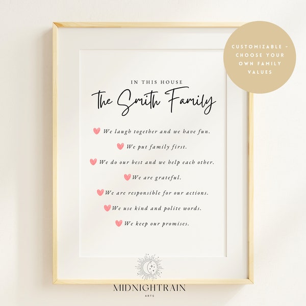 Family Values Sign - Etsy