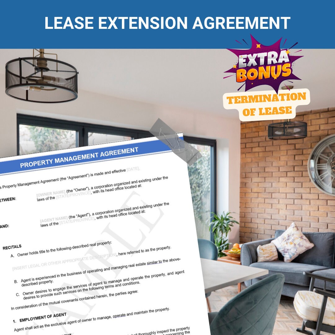 Lease Extension Agreement Between Tenant and Landlord - Making the ...