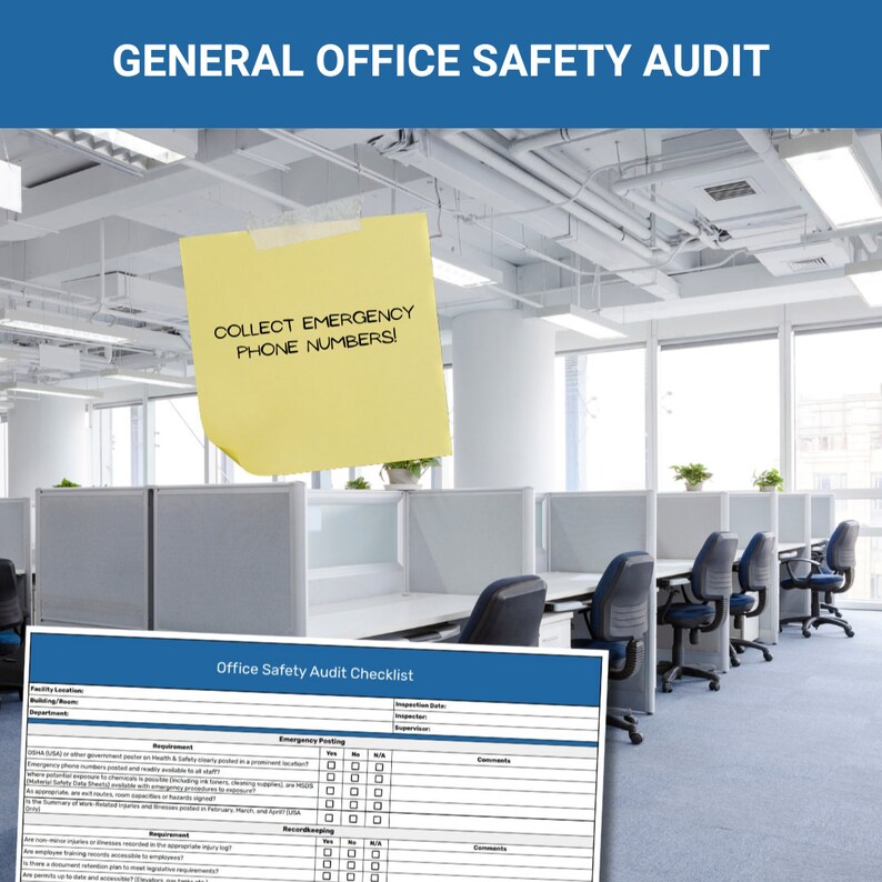 Office Safety Audit Checklist - Etsy