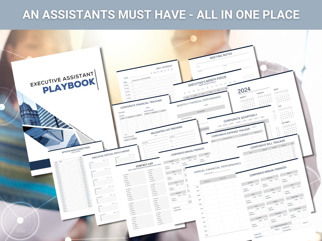 Executive Assistant Playbook Be on Top of Everything in One Place - Etsy