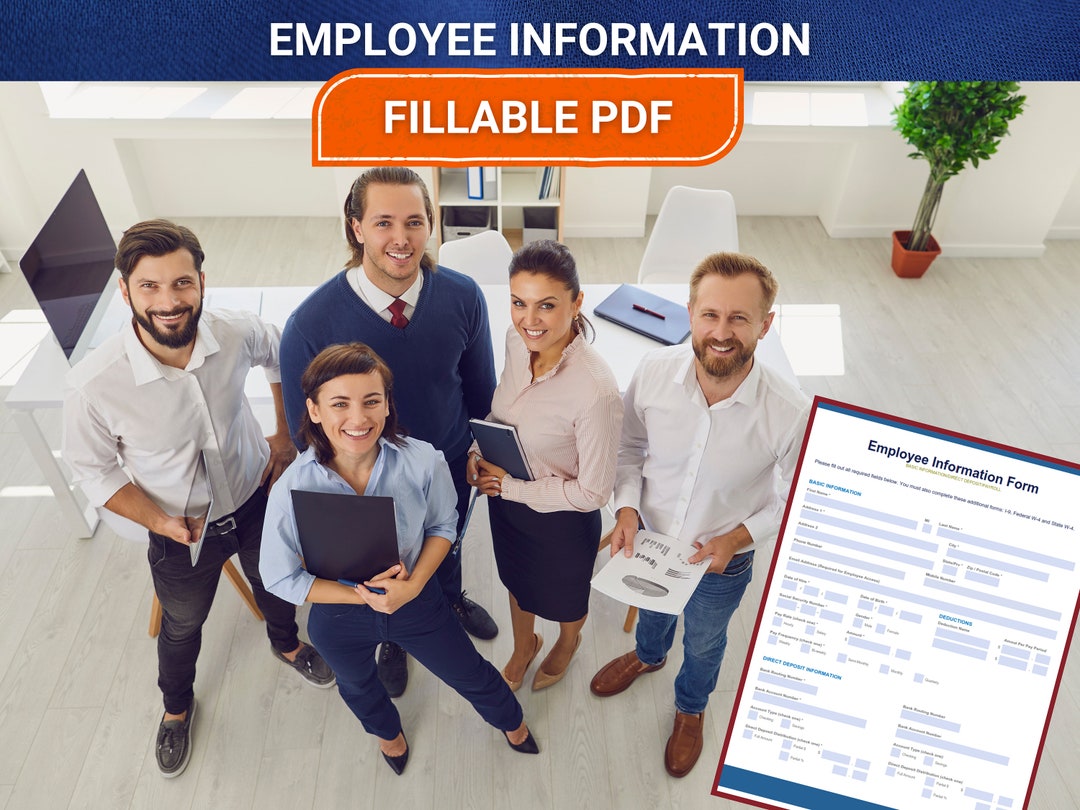Digital Employee Information Form - PDF FILLABLE From Basic Information ...