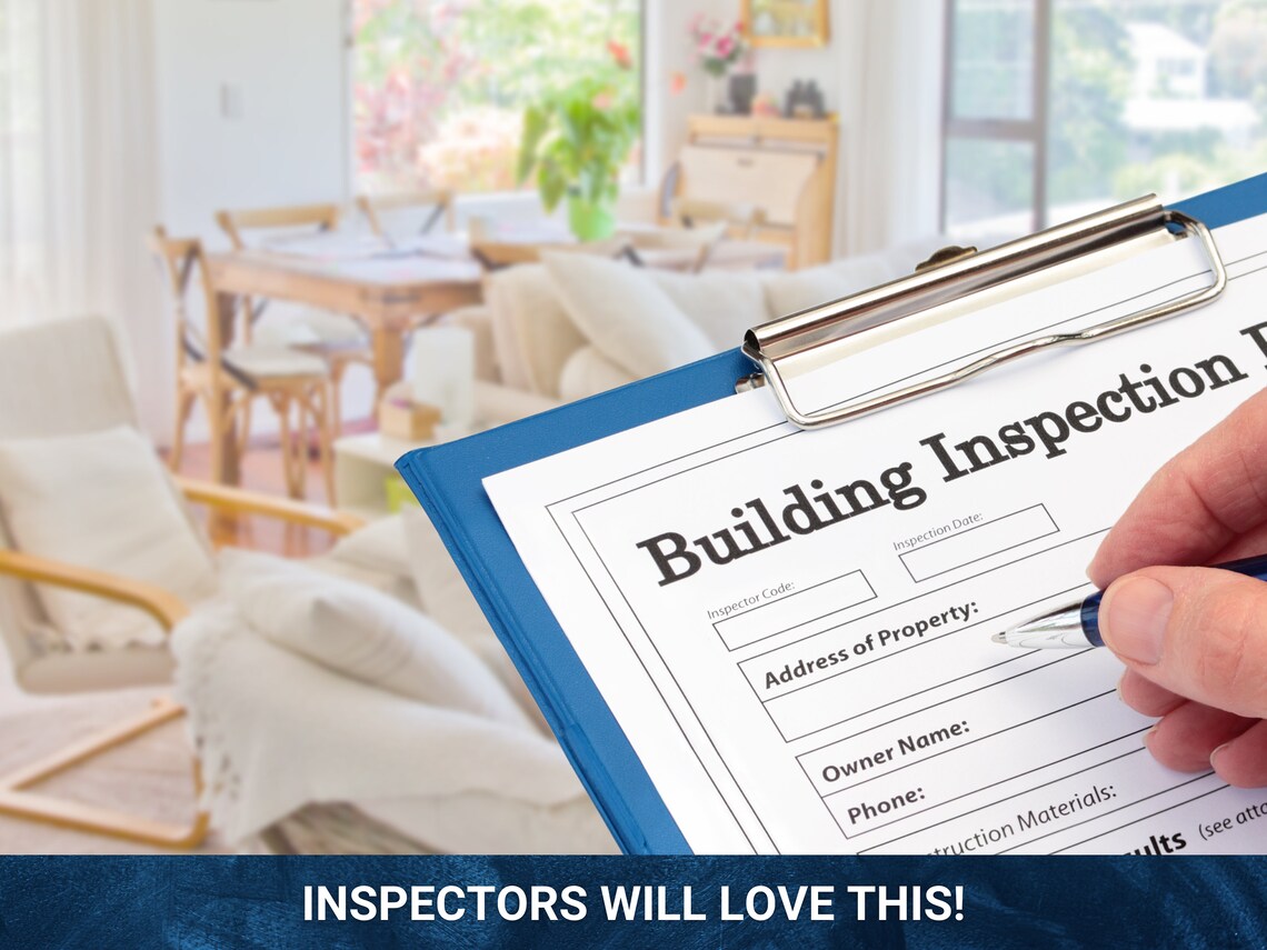 Residential Inspection Package PDF Fillable It Covers All Walkways ...
