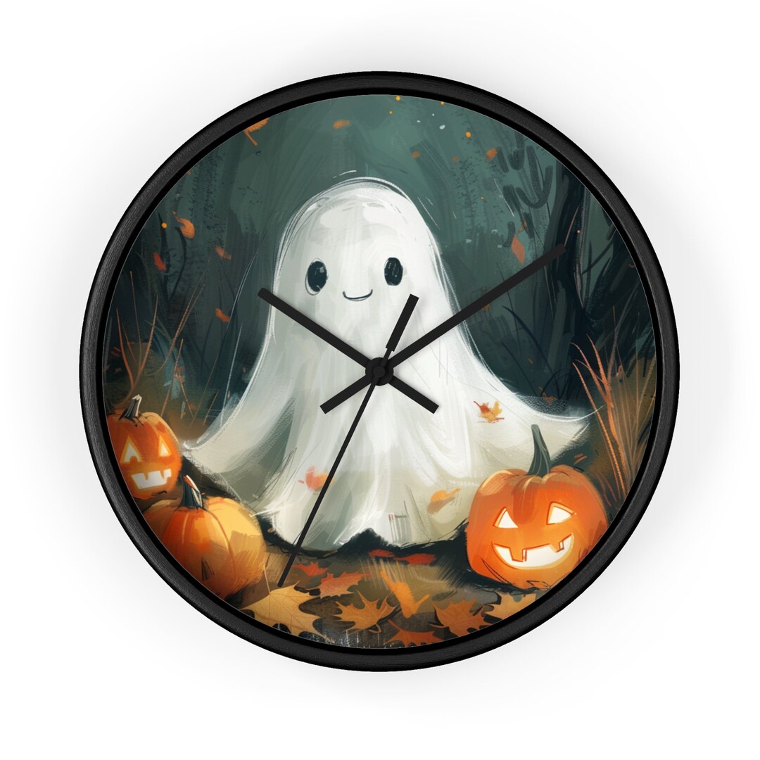 Cute Ghost Wall Clock, Halloween Decor, Halloween Wall Decor, Halloween ...