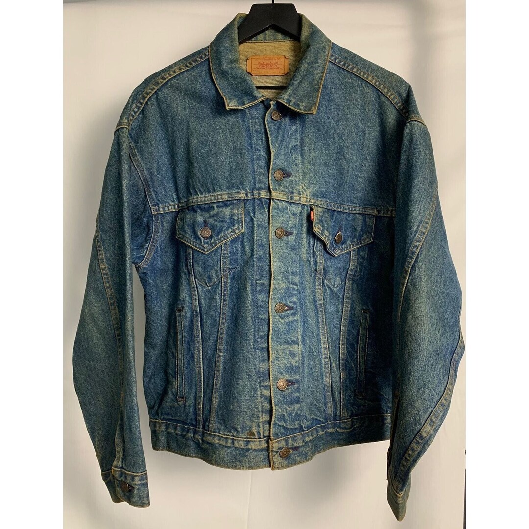 Levi Denim Trucker Jacket Red Tag Size Med Men 70507-0214 - Etsy