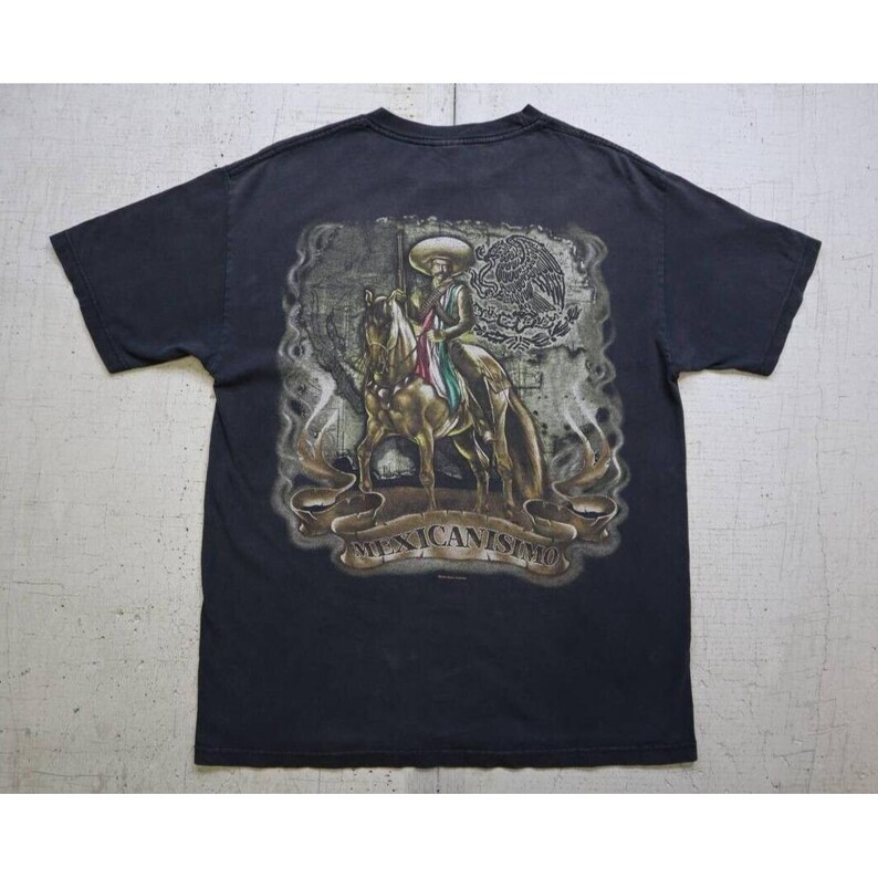 Vintage Y2K Emiliano Zapata Aztlan Mexicanisimo Revolutionary Mex T ...
