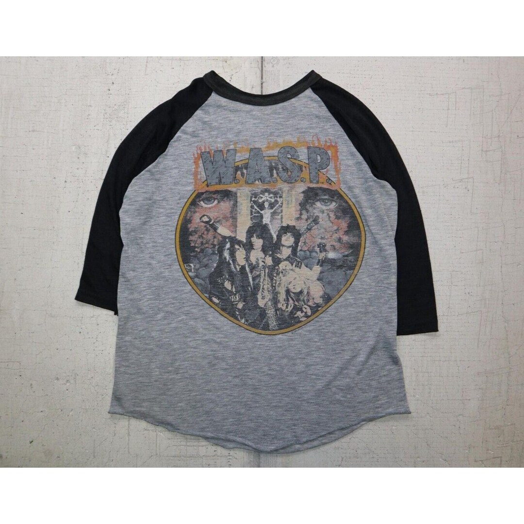 VTG 1985 WASP Winged Assassins Tour Concert T Shirt 3/4 Sleeve Raglan Sz Large - Etsy