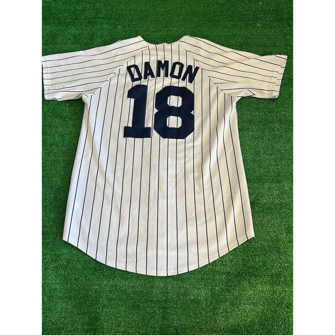 Vintage New York Yankees 18 Jonny Damon MLB Majestic Jersey Sz 19x31 - Etsy