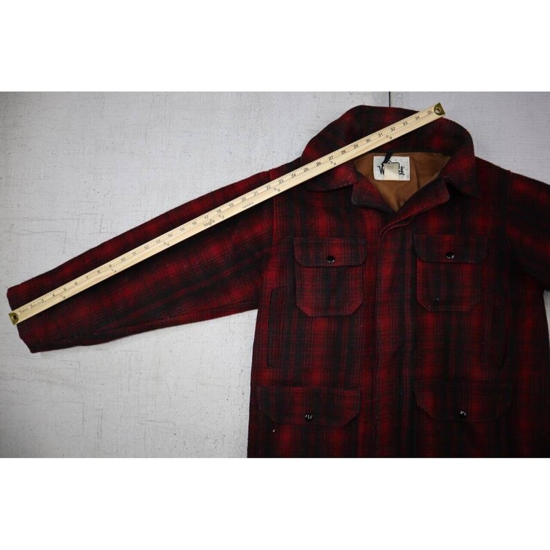 Vtg 70s WOOLRICH Mackinaw Plaid Hunting Jacket Wool Work USA Sz 40 - Etsy
