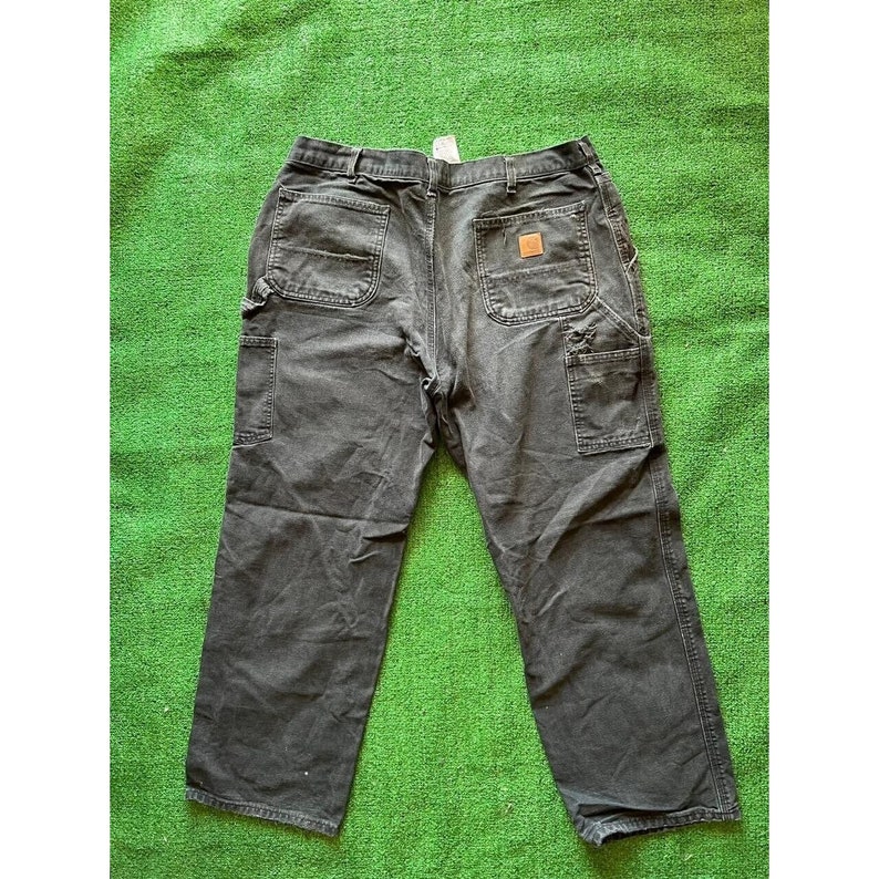 Vintage Carhartt Loose Original Fit Work Pants B11 BLK Black - Etsy