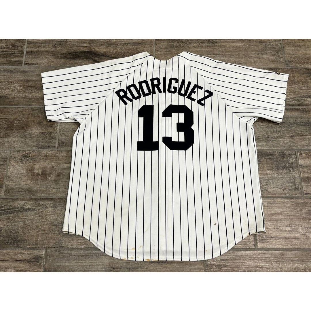 Vintage New York Yankees Alex Rodriguez 13 Jersey Majestic Usa Made Sz ...