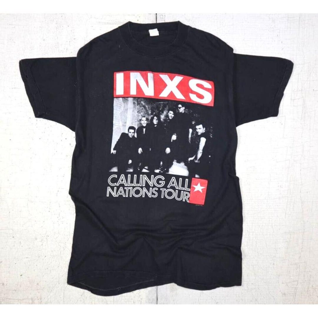Vintage 80s INXS Calling All Nations Tour Band T Shirt Size XL - Etsy