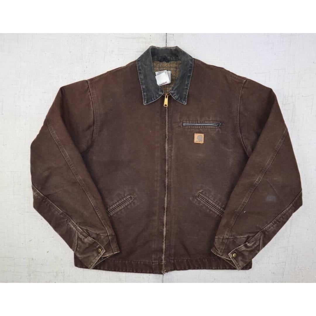 Vintage Carhartt Detroit Blanket Lined Jacket J97 DKB Dark Brown Size XL RARE - Etsy