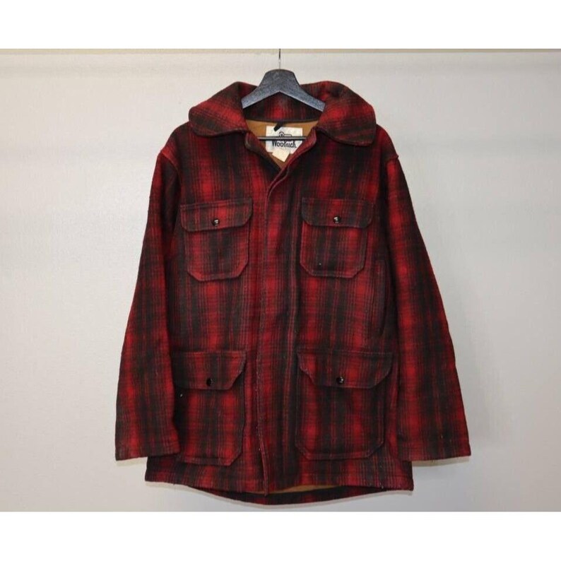 Vtg 70s WOOLRICH Mackinaw Plaid Hunting Jacket Wool Work USA Sz 40 - Etsy