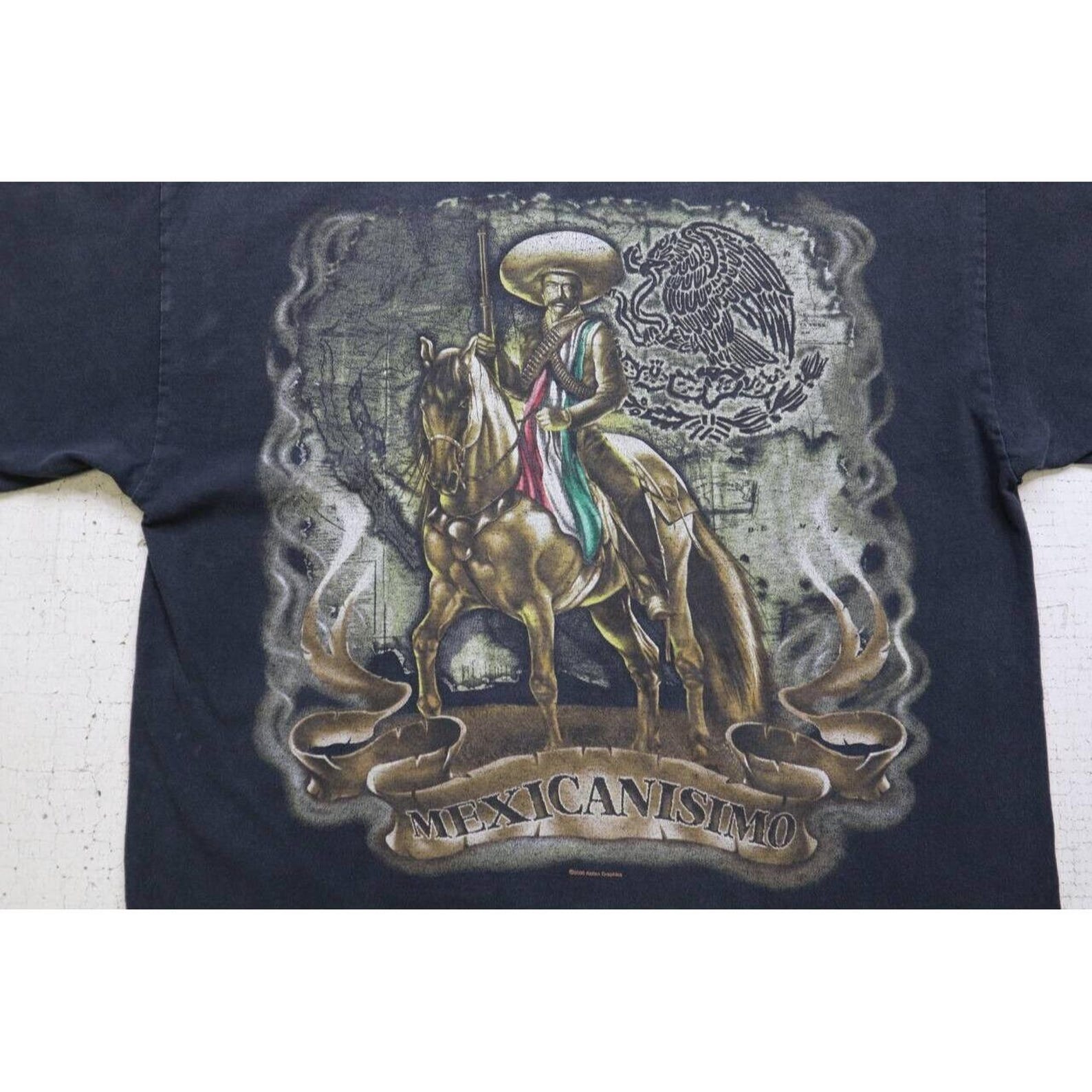 Vintage Y2K Emiliano Zapata Aztlan Mexicanisimo Revolutionary Mex T ...