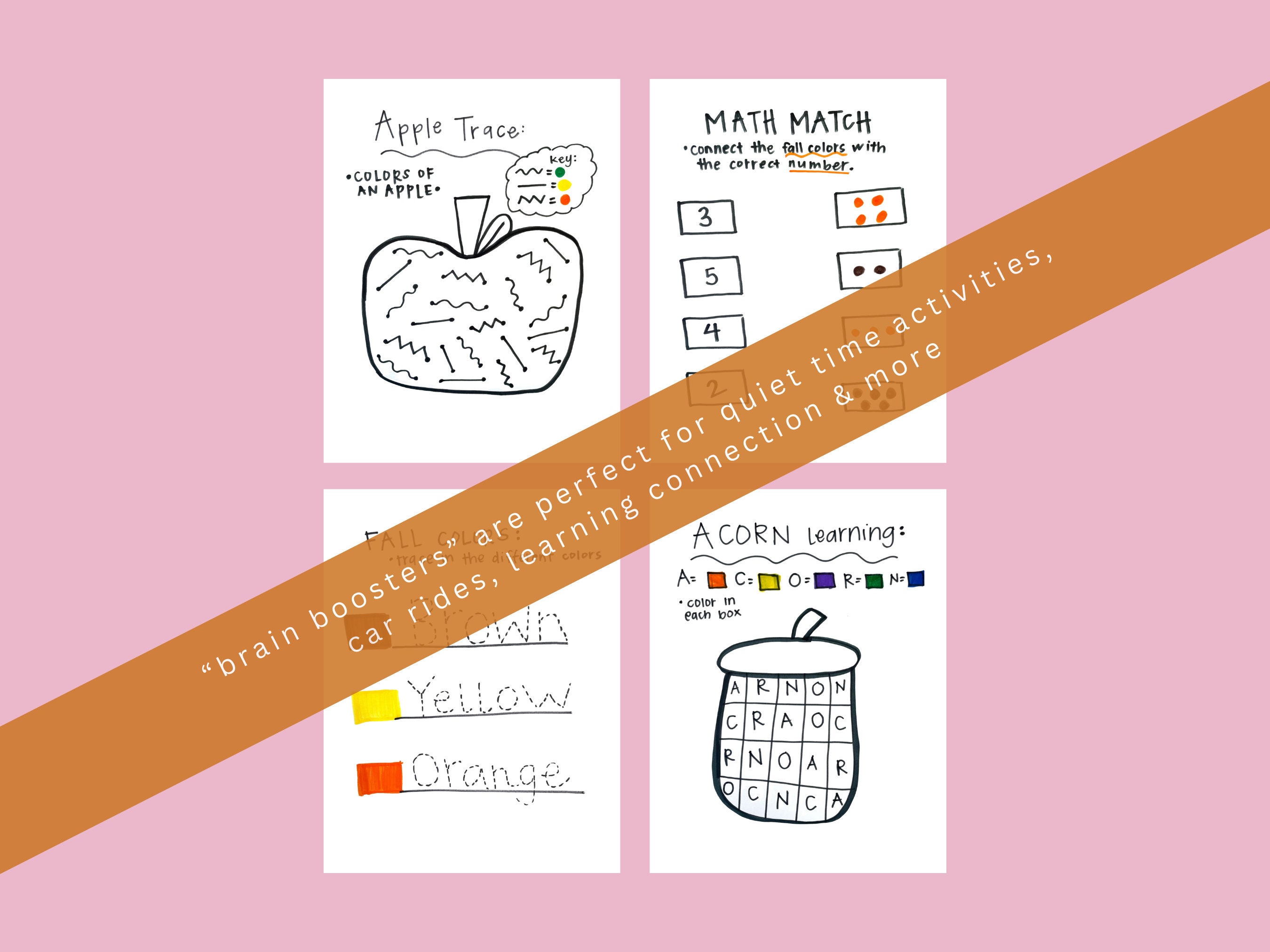 Printable Fall Preschool Brain Booster Bundle Fall Activity Book ...