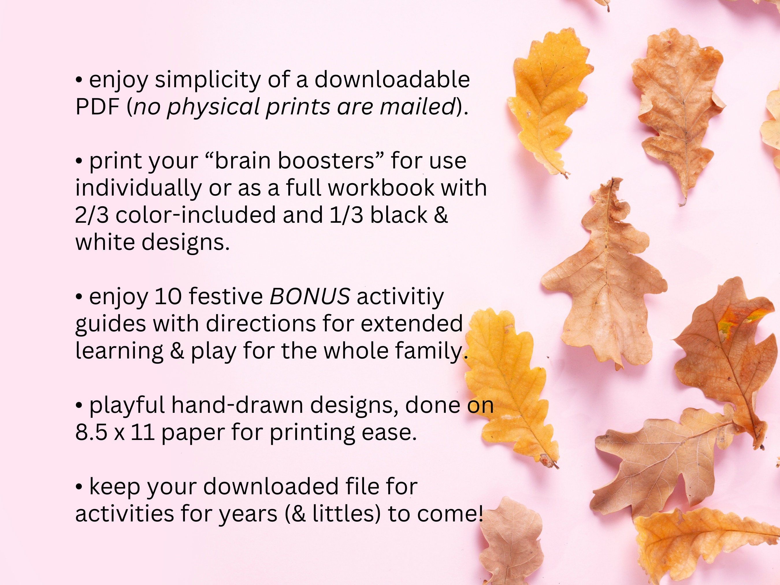 Printable Fall Preschool Brain Booster Bundle Fall Activity Book ...