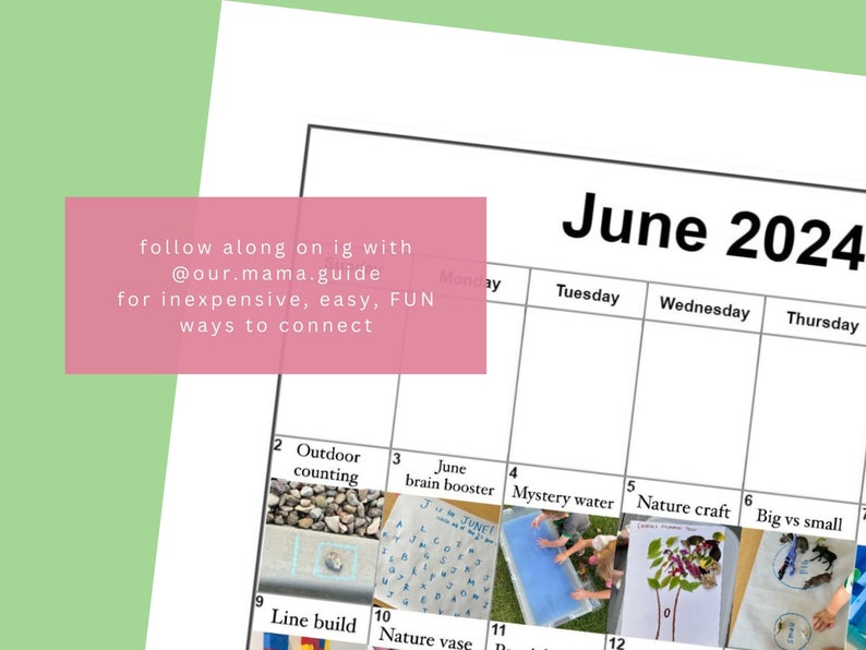 Printable Summer Activity Guide June Activities Father's Day Activities ...