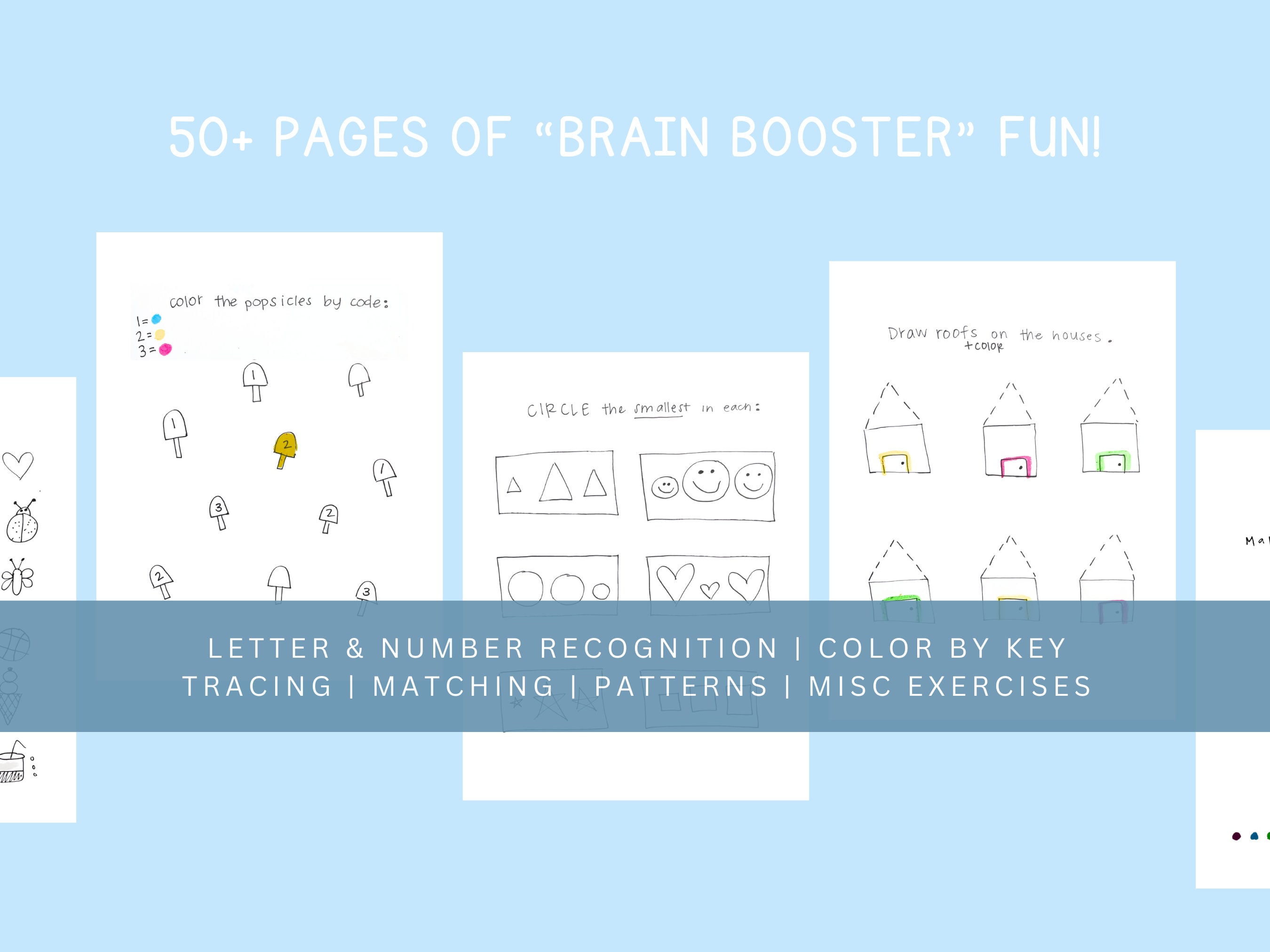 Printable Preschool Brain Booster Bundle | Kid's Workbook | Toddler ...