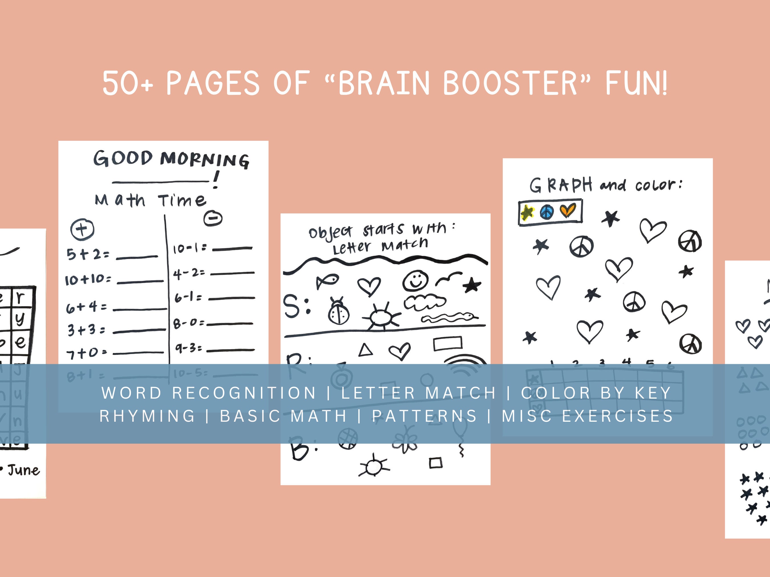 Printable Kinder Garden Brain Booster Bundle | Kid's Workbook | Toddler ...