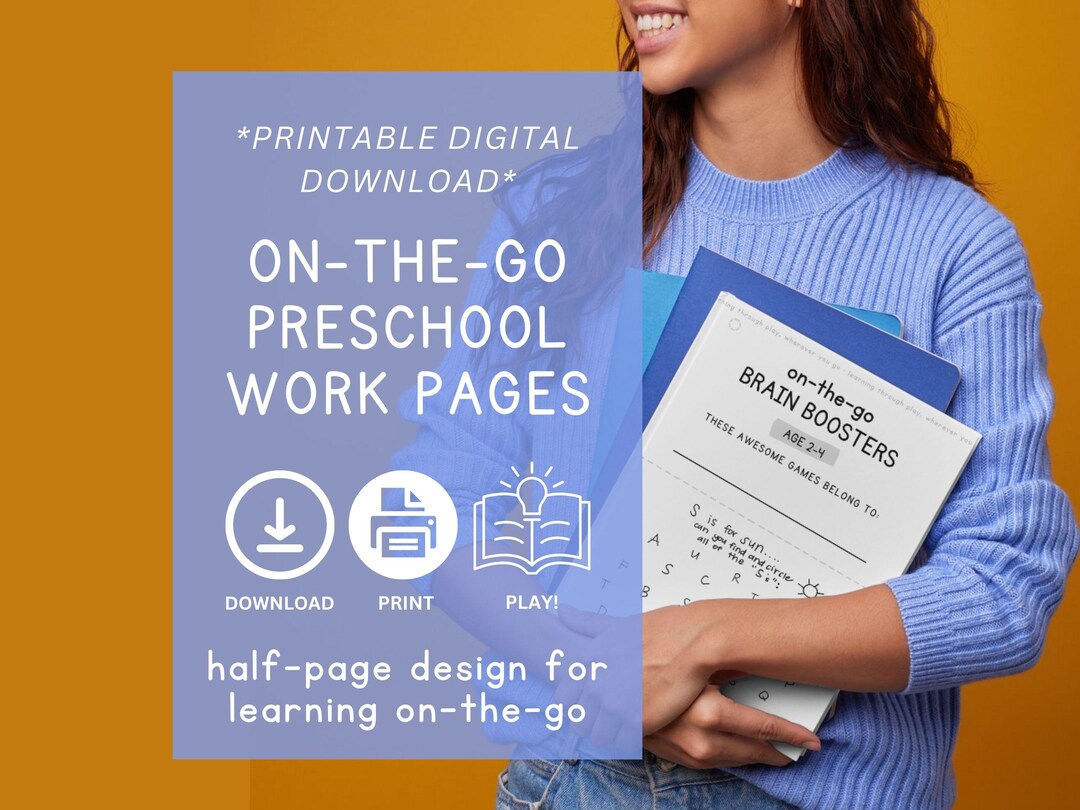 Printable On-the-go *preschool* Brain Boosters | Kid's Workbook ...