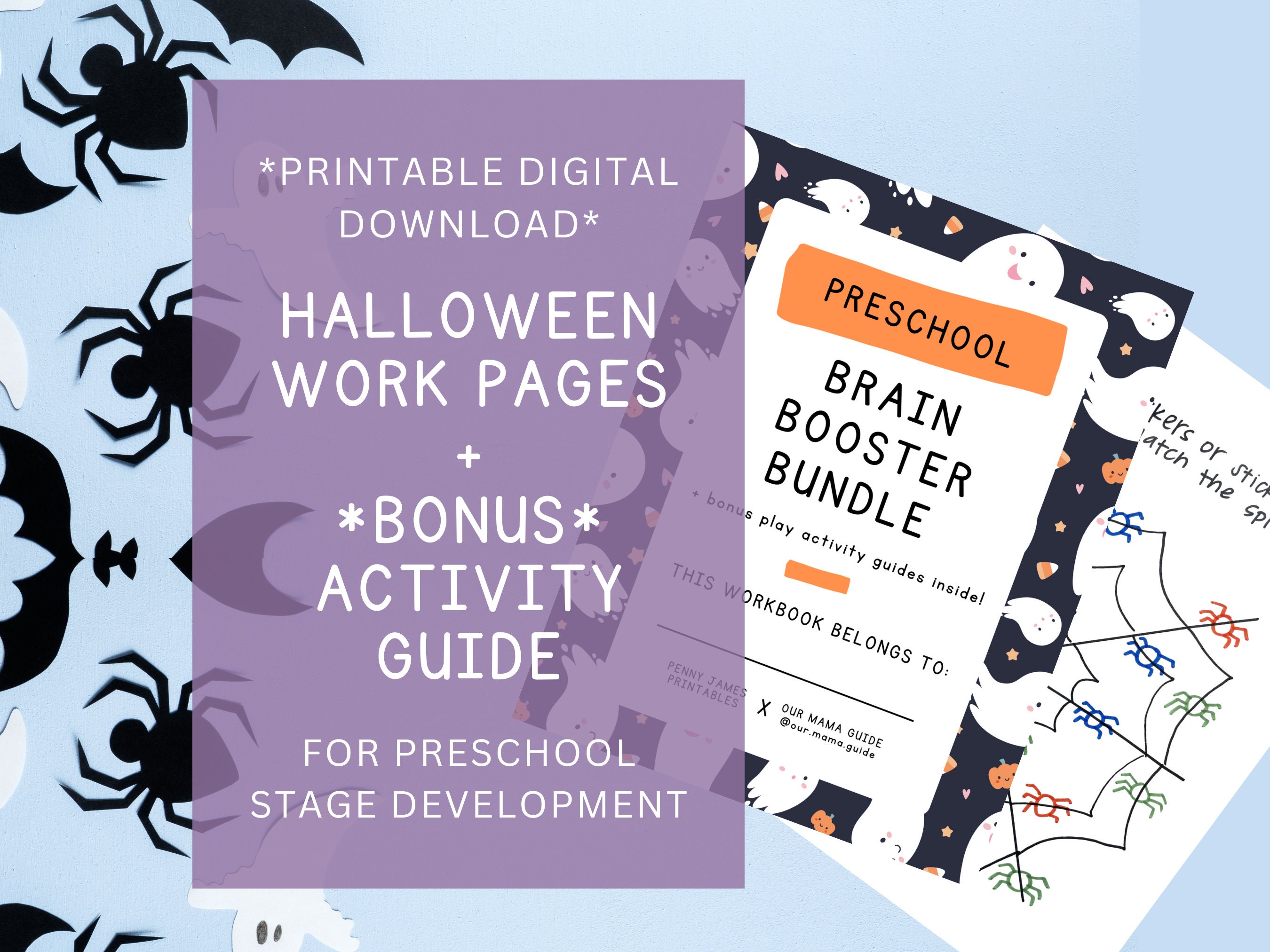 Printable Preschool Halloween Brain Booster Bundle Activity - Etsy