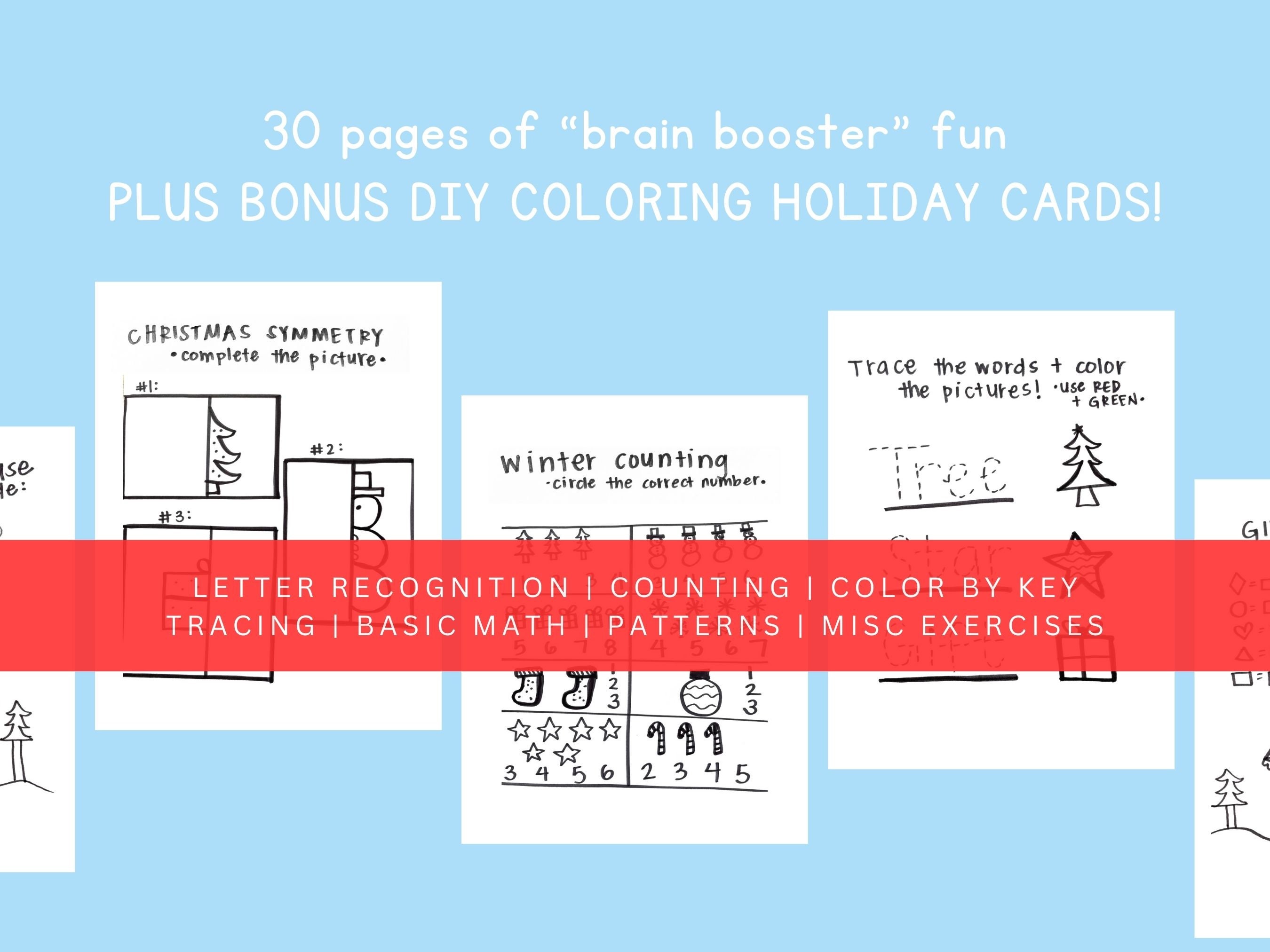 Printable Holiday Preschool Brain Booster Bundle Christmas - Etsy