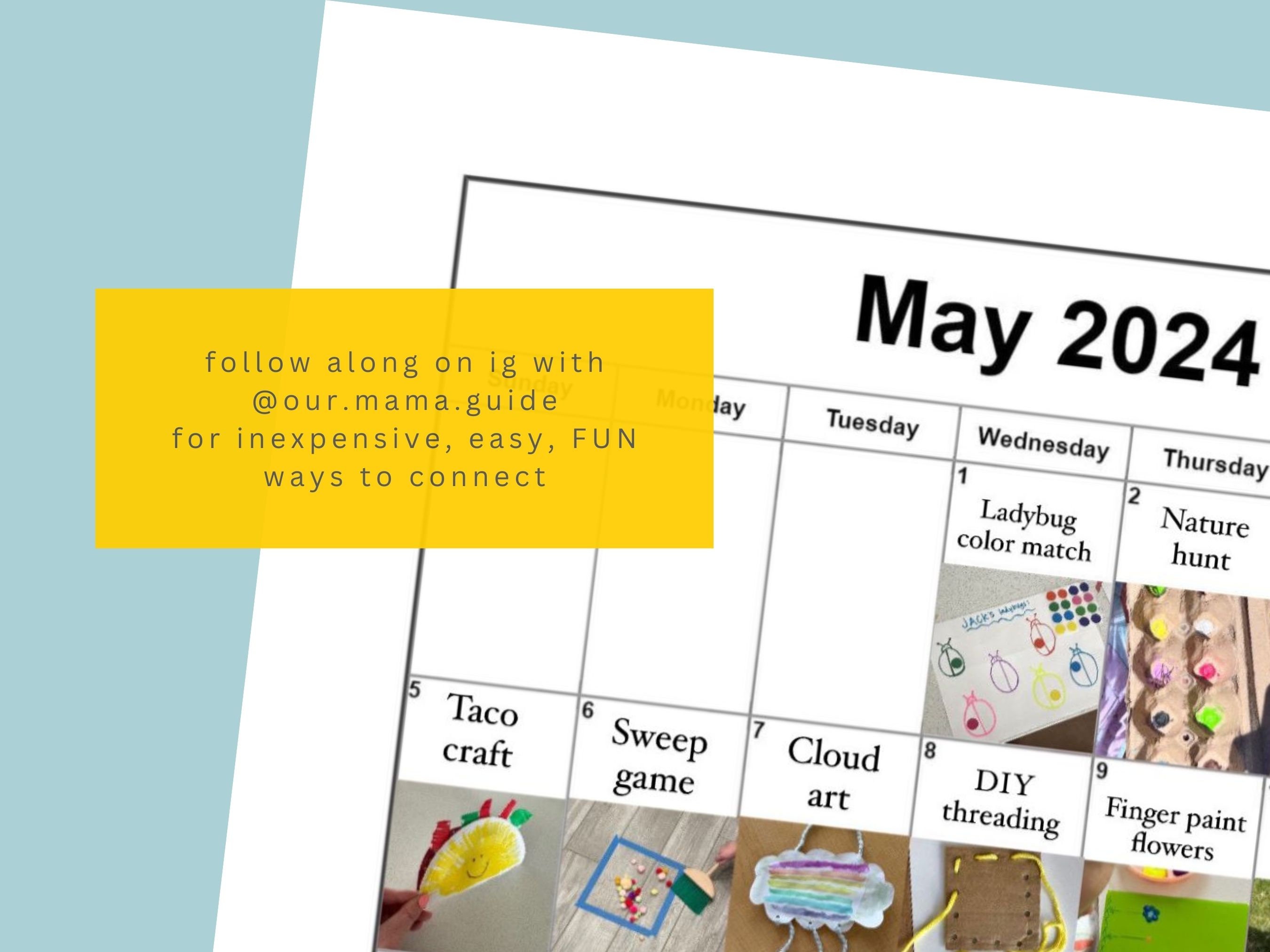 Printable Spring Activity Guide May Activities Mother's Day Activities ...