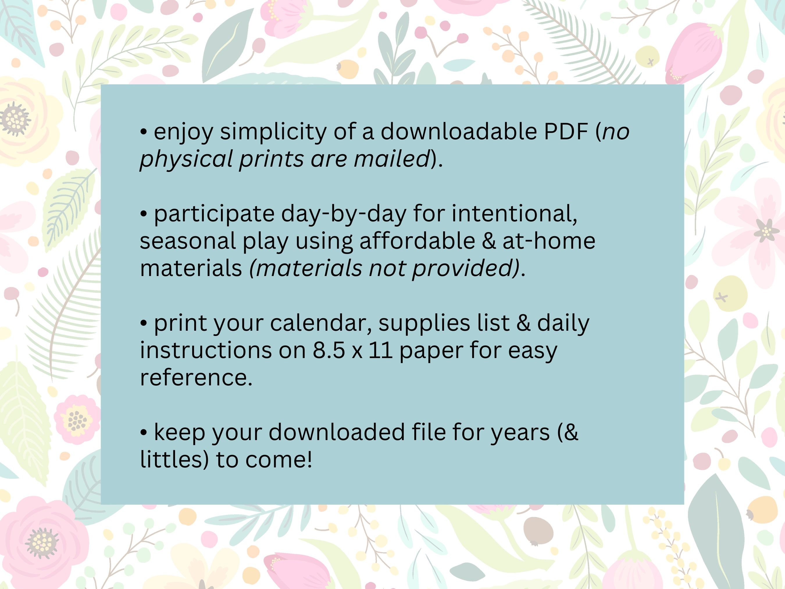 Printable Spring Activity Guide May Activities Mother's Day Activities ...