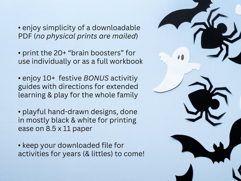Printable Preschool Halloween Brain Booster Bundle Activity - Etsy
