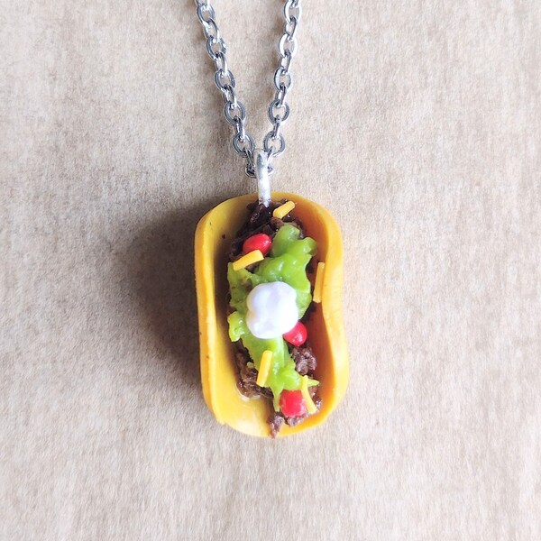 Taco Necklace - Etsy