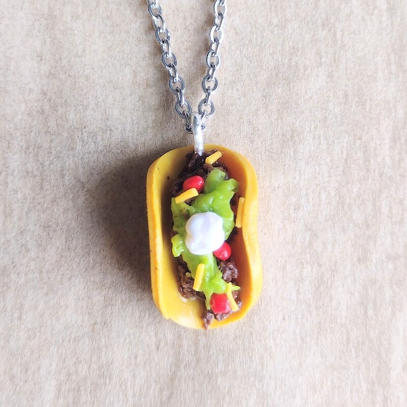 Taco Necklace - Etsy