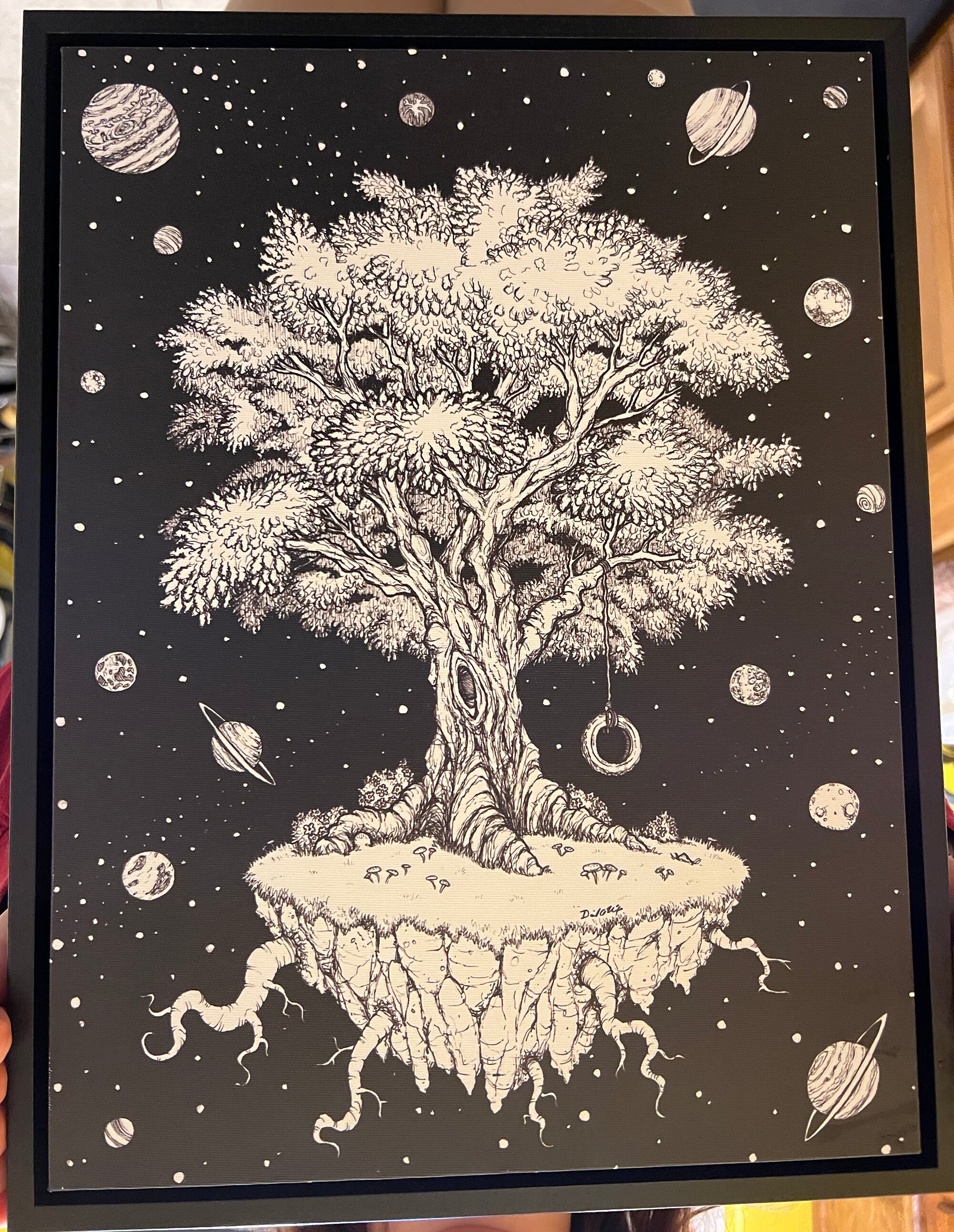 Celestial Oak Tree Gallery Canvas Wrap, Framed - Etsy