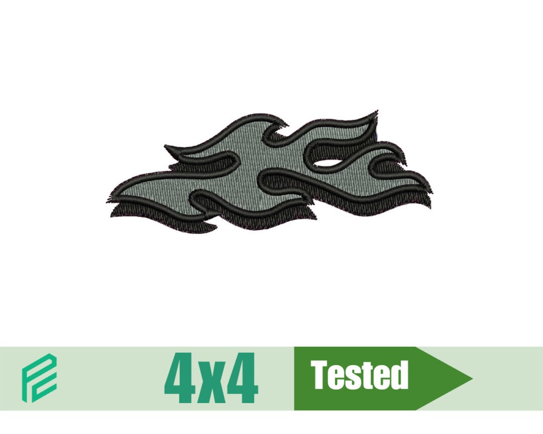 Flame Fire Race Embroidery Design File 4x4 Hoop - Etsy