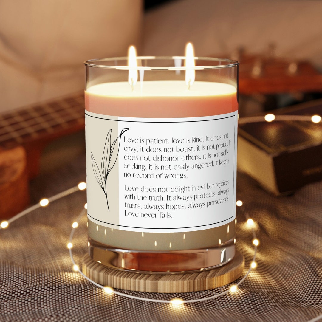 Christian Easter Scented Candle, Double Wick, Corinthians Bible Verse ...