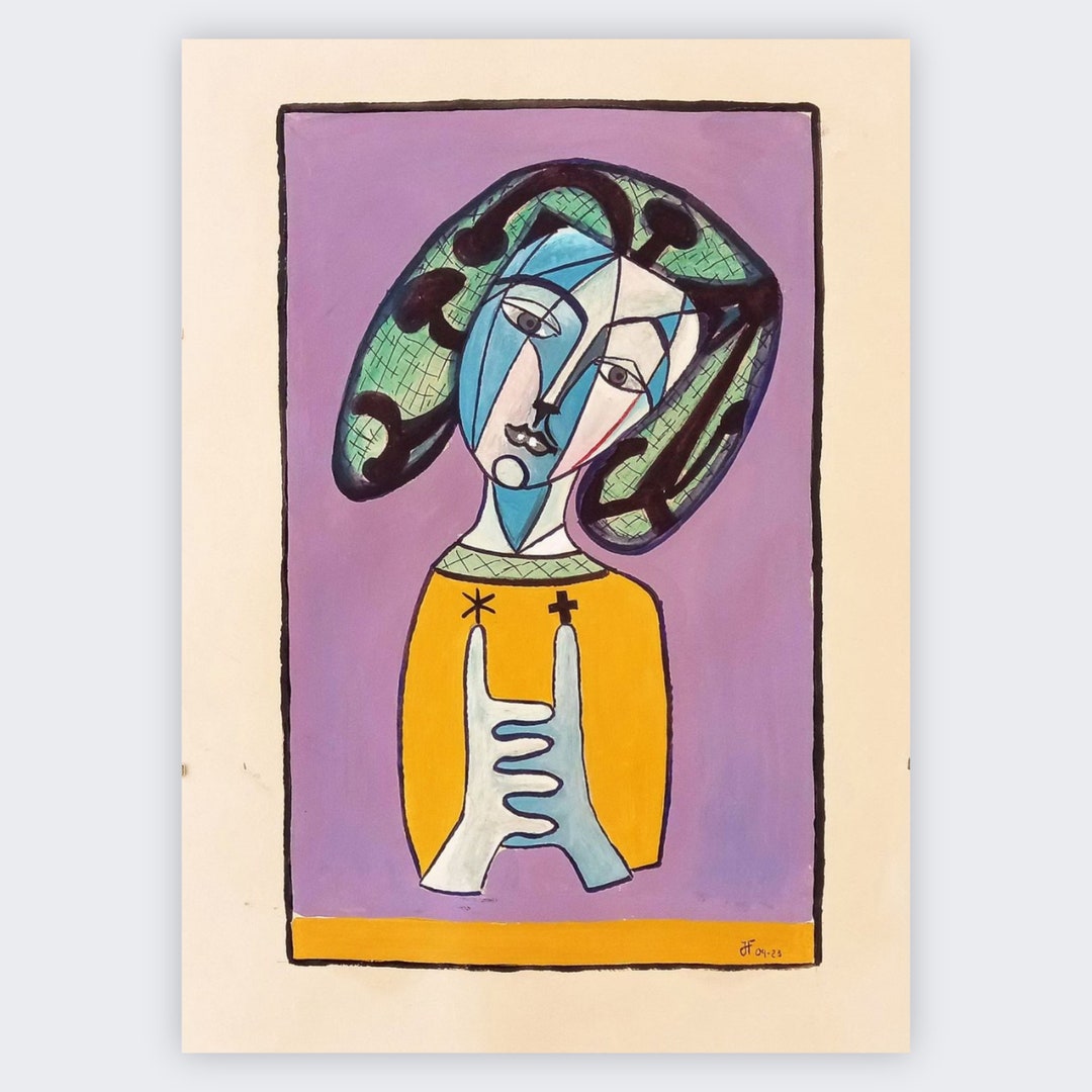 Vibrant Original Acrylic Painting maria Modernist Abstract Art A3 Size ...