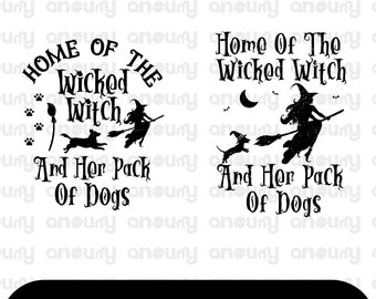 Home of the Wicked Witch and Her Pack of Dogs Png - Etsy
