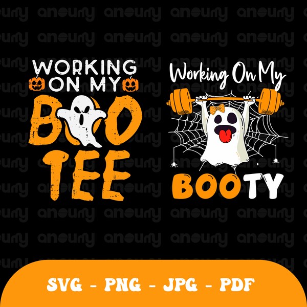Working on My Boo Tee Png - Etsy