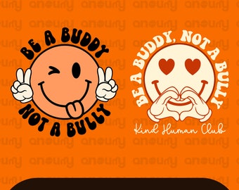 Stop Bullying SVG PNG, Bully Cut File, Anti Bullying Printable, Stop ...