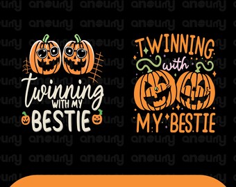 Twinning With My Bestie Svg Png, Funny Twin Matching PNG, Twins Day ...