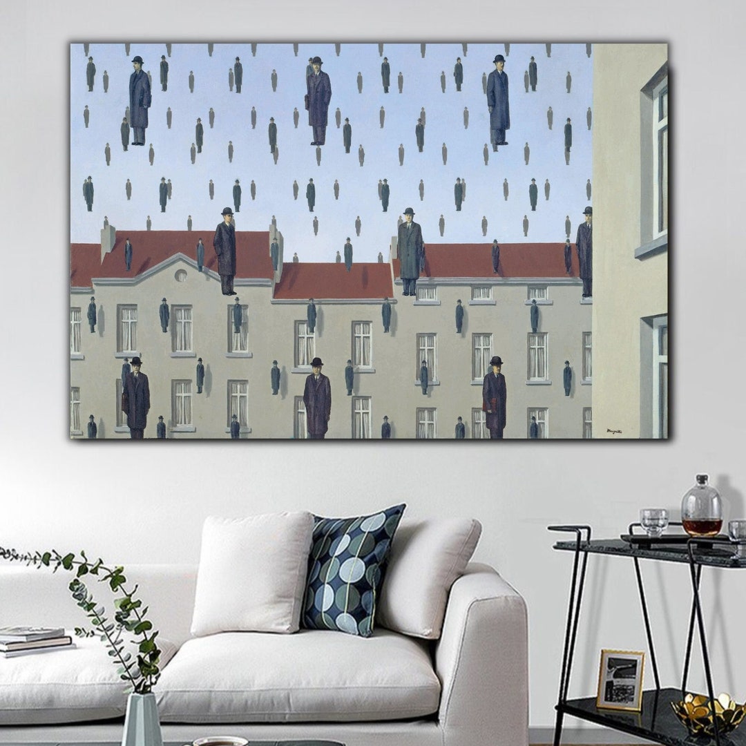 Golconda by Rene Magritte, Golconda Wall Art, Rene Magritte Canvas ...