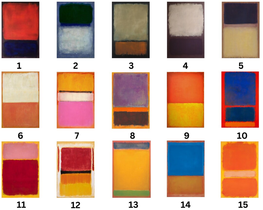 Custom Mark Rothko Wall Art, Choose One of From Rothko's 60 Artworks ...