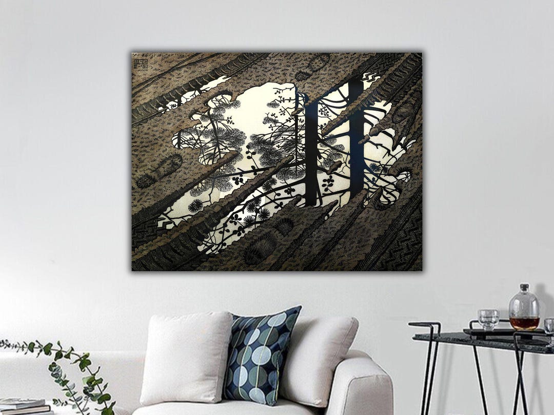 Puddle by M.C. Escher Canvas Print, Maurits Cornelis Escher Print Arts ...