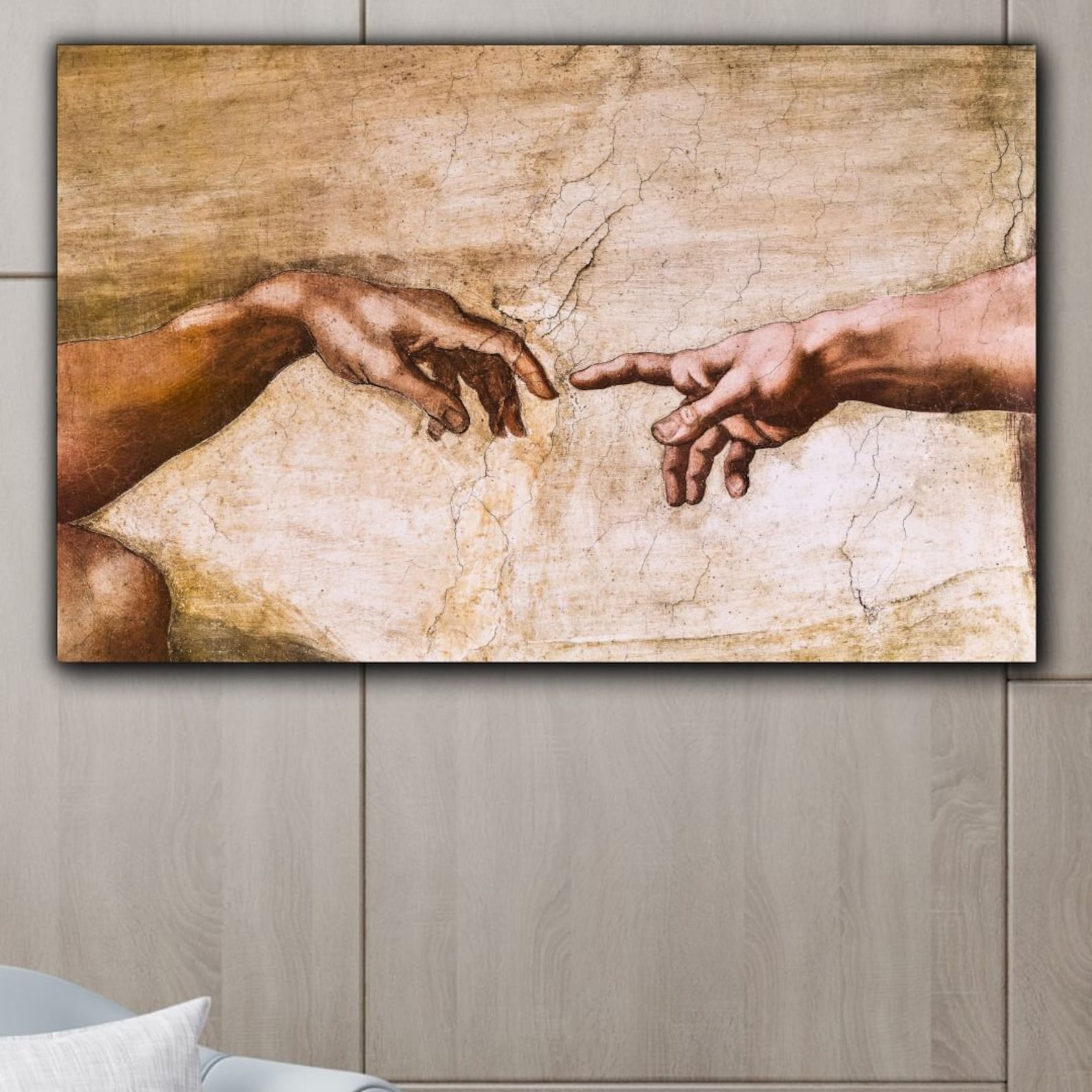 The Creation of Adam Canvas Print Wall Art Michelangelo - Etsy